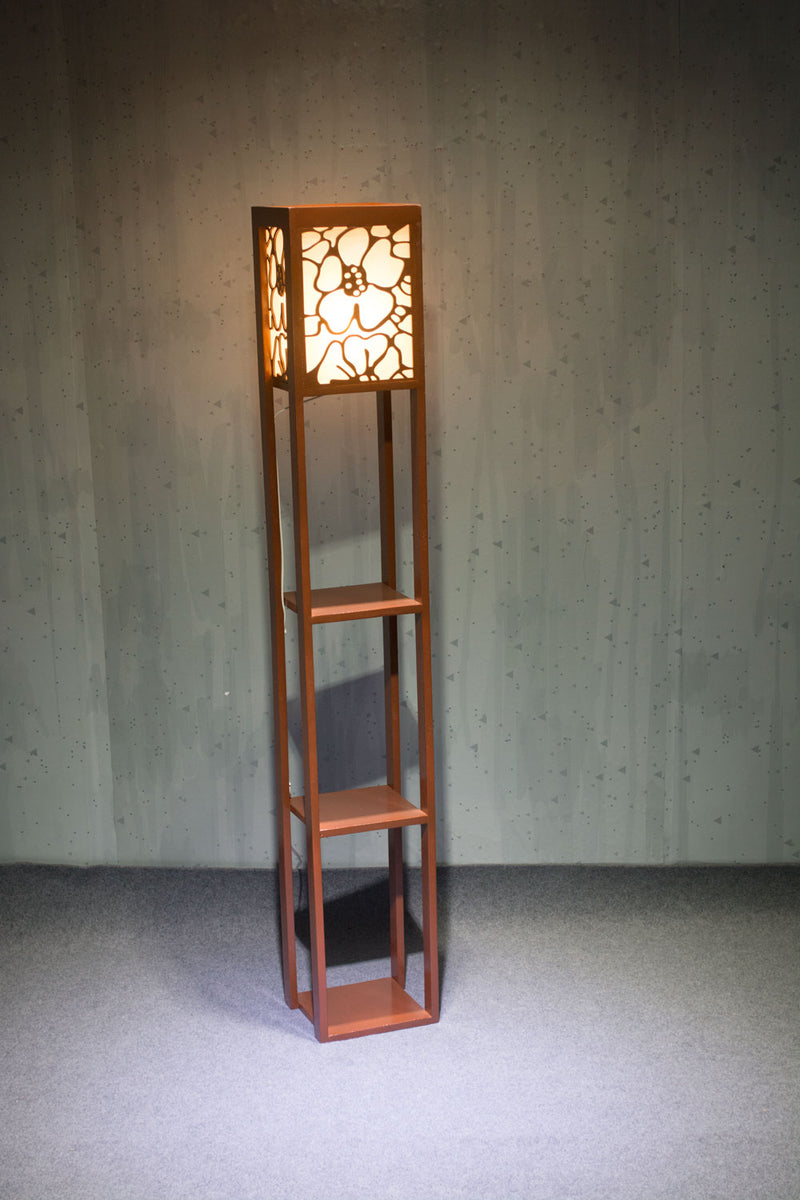 Wooden crafted design 5 foot height floor lamp – Metaphor